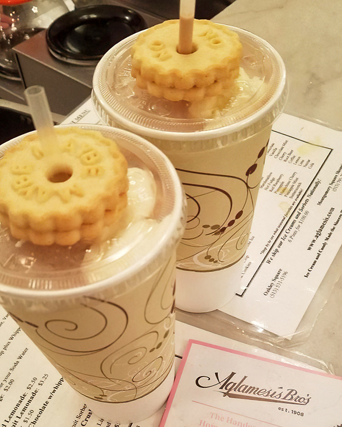 Cookie-topped milkshakes that make you question why you ever settled for anything less. These aren't drinks&mdash;they're dessert architecture.