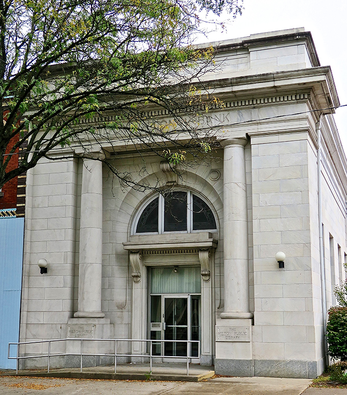 This isn't just a pretty facade&mdash;the former Milton National Bank building represents an era when financial institutions were built to inspire confidence through grandeur.