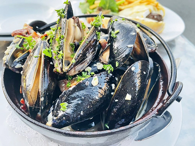 These mussels aren't just seafood&mdash;they're tiny ocean treasures bathing in a broth you'll want to bottle and take home.