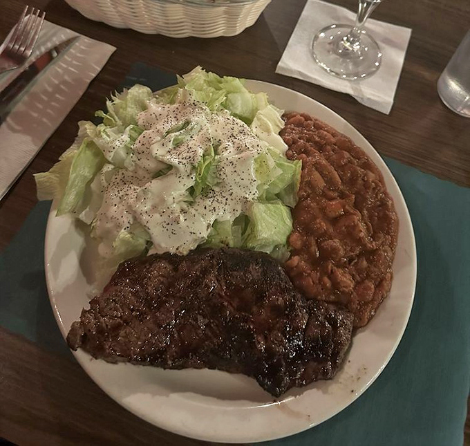A New York steak in California that would make a Manhattan native weep with joy. That perfect char speaks a universal language of deliciousness.