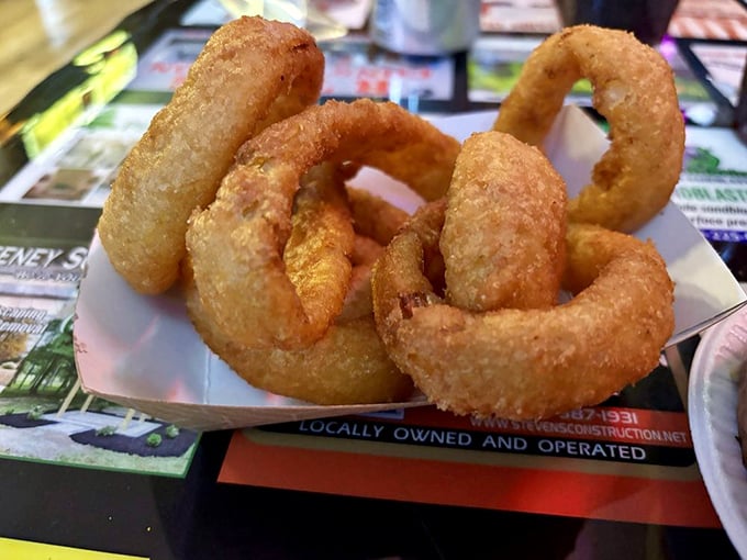 These aren't just onion rings&mdash;they're golden halos of happiness that crunch with satisfying perfection in every bite.