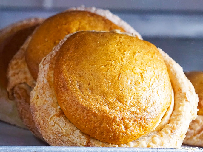 Golden conchas with their distinctive shell pattern aren't just pastries—they're edible sunshine that pairs perfectly with morning coffee or afternoon blues.