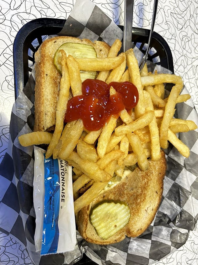 This isn't just a sandwich &ndash; it's a grilled cheese that went to grad school, graduated with honors, and came back with fries.