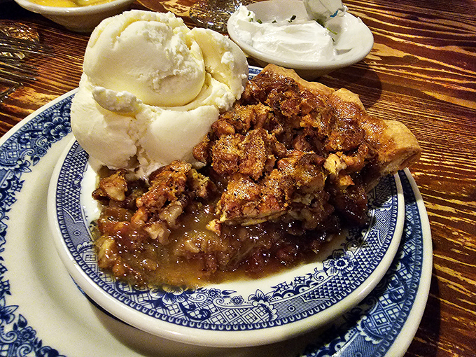 This isn't just apple pie &ndash; it's what apple pie dreams of becoming when it grows up. That scoop of vanilla ice cream is having the time of its life.