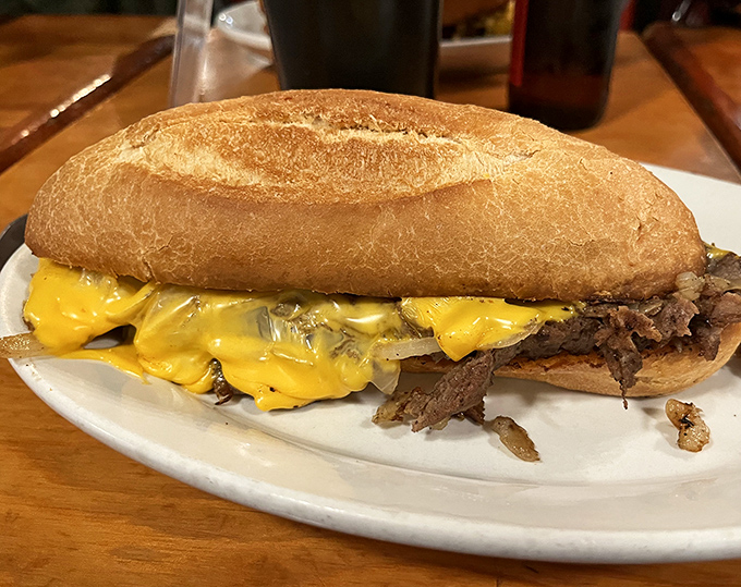 The cheesesteak at Grubstake doesn't mess around&mdash;tender meat smothered in molten cheese on a crusty roll that would make Philadelphia nod in approval.