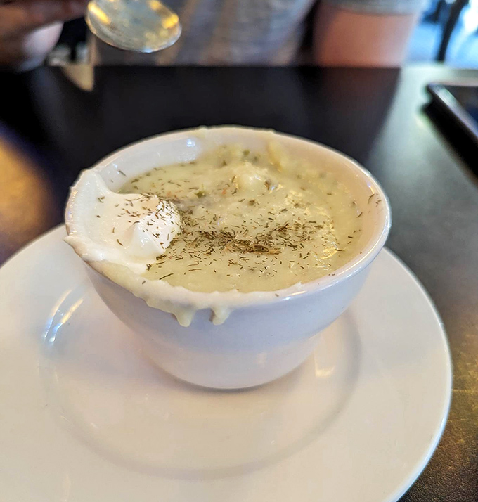 Not all heroes wear capes&mdash;some wear soup bowls. This creamy dill pickle soup defies logic and wins taste buds with each surprisingly delicious spoonful.