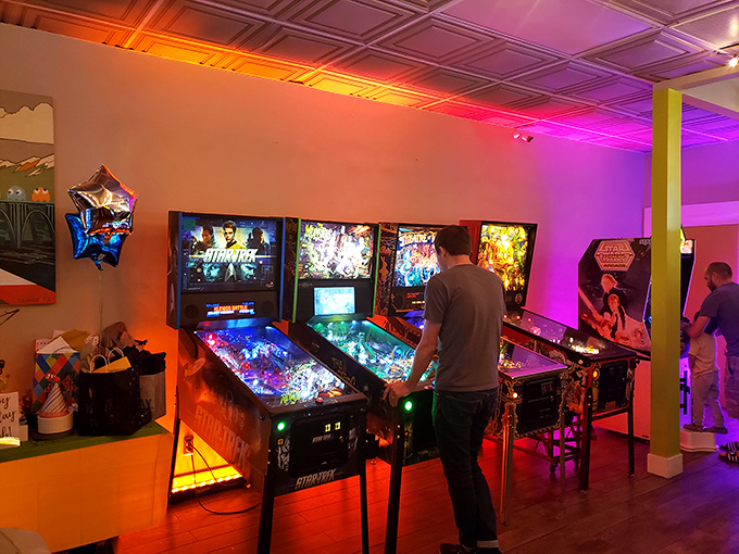 Pinball wizards find their happy place amid the flashing lights and satisfying mechanical clunks of these beautifully maintained machines.