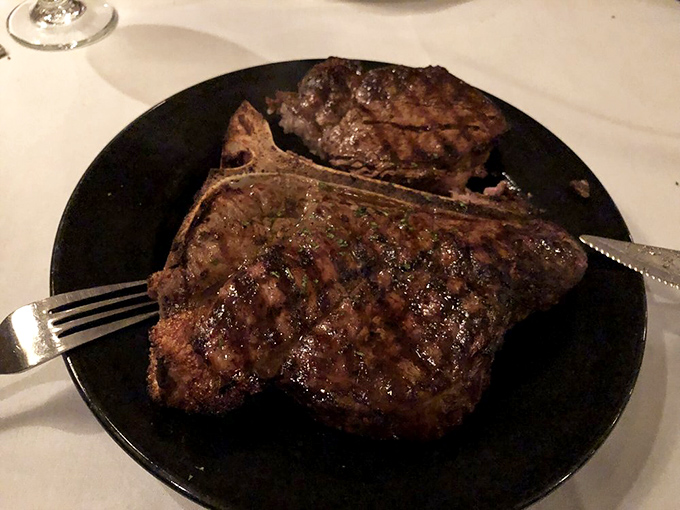 When porterhouse meets perfection, you get this magnificent specimen that's basically two steaks having a beautiful relationship.