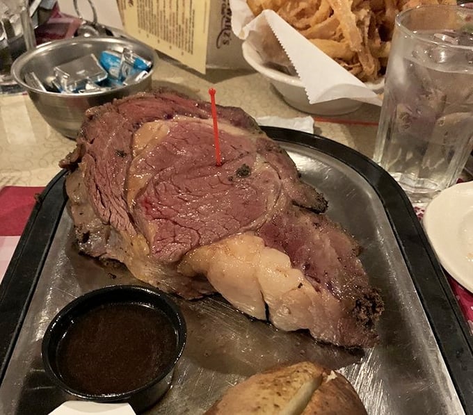 The prime rib at Schwarz's doesn't just come to your table&mdash;it makes an entrance, complete with au jus sidekick and a toothpick flag.