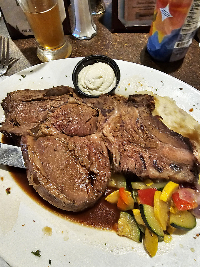 The star of the show: prime rib so perfectly cooked it makes you wonder if the chef has some sort of meat telepathy.