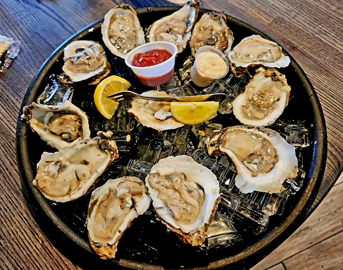 These oysters aren't just served; they're presented like the coastal jewels they are. Nature's perfect appetizer with a squeeze of lemon and dash of adventure.
