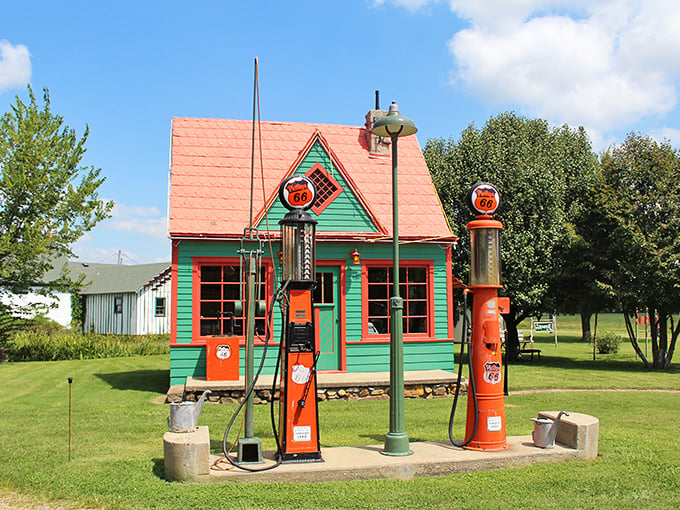 This vintage Phillips 66 station at Red Oak II isn't just preserved&mdash;it's a time machine. Imagine pulling up in your '57 Chevy asking for "fill 'er up!"