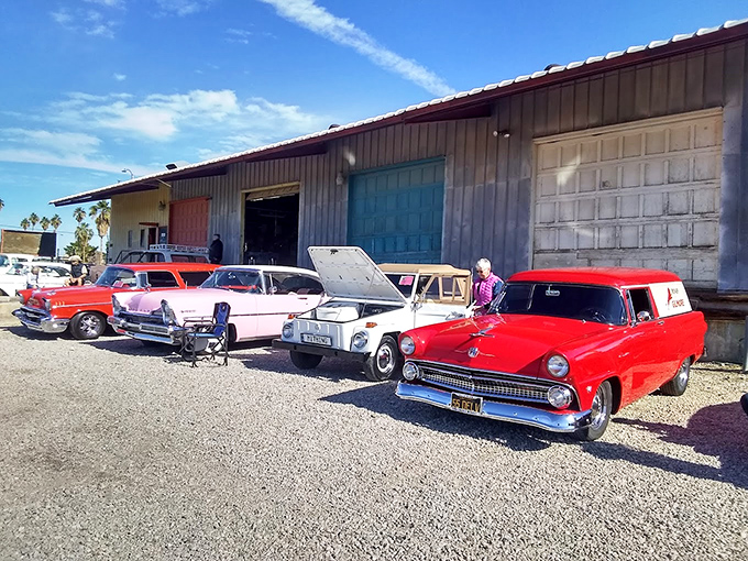 Classic cars and desert dreams. Vintage auto enthusiasts find kindred spirits in Blythe, where yesterday's treasures gleam under the desert sun.