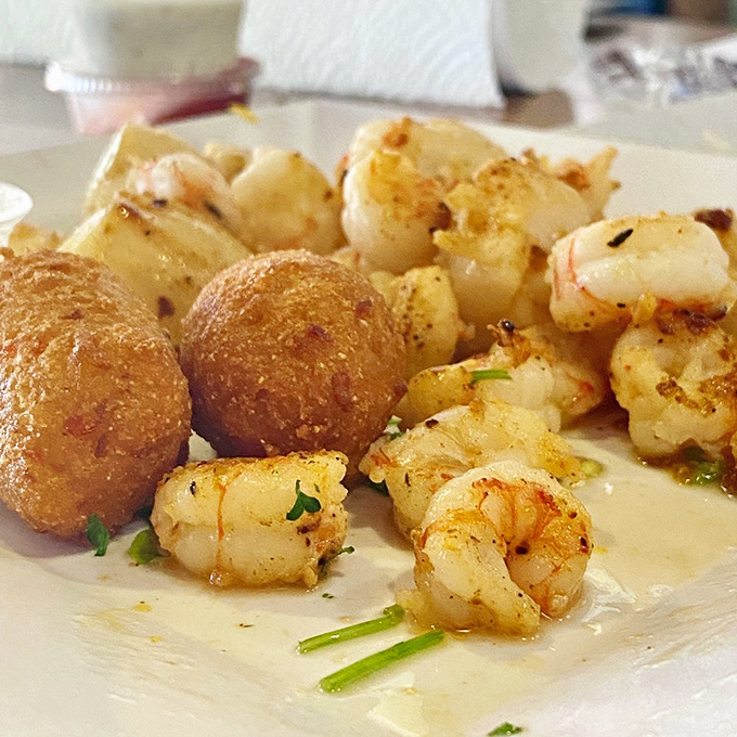 These golden hush puppies and succulent rock shrimp aren't just appetizers&mdash;they're the opening act to a seafood concert your stomach will applaud.