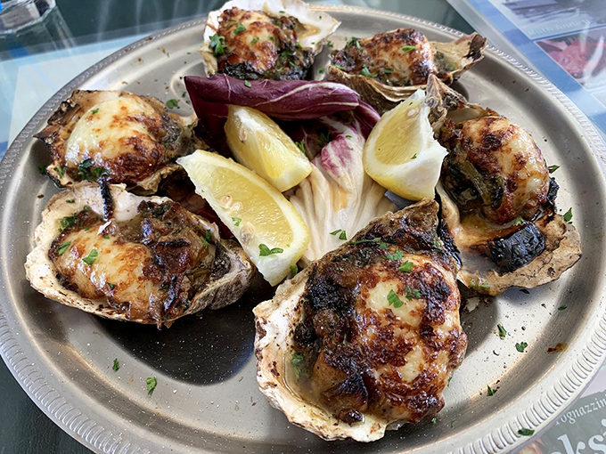 Oysters Rockefeller that even the Vanderbilts would approve of! These briny beauties, broiled with herbs and cheese, deliver the perfect taste of luxury on the half shell.