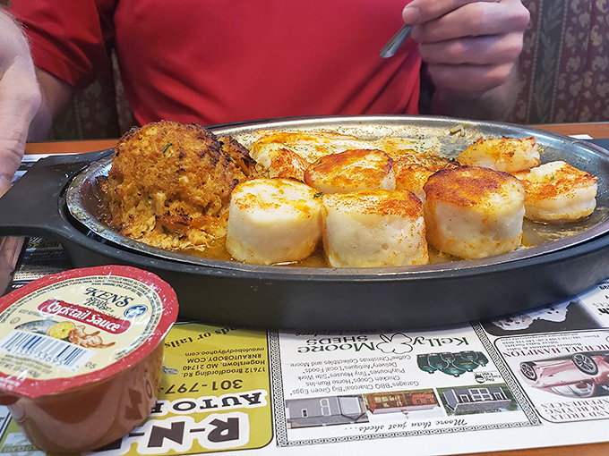 These plump, perfectly seared scallops could make a coastal chef jealous&mdash;served alongside a hash brown cake that's crispy perfection.