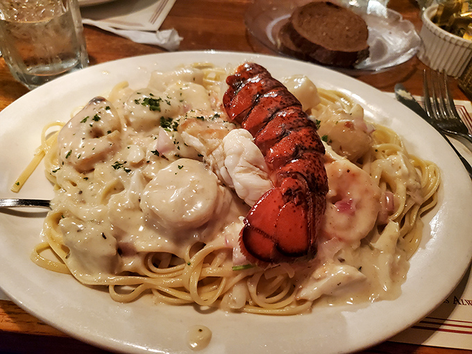 This seafood pasta doesn't just have a lobster tail&mdash;it's practically a love letter to the ocean, swimming in a creamy sauce that dreams are made of.