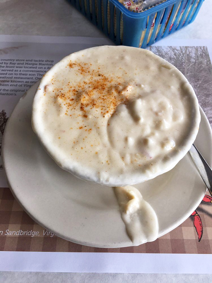 The legendary She Crab Soup in all its creamy glory. Like a warm hug from the Chesapeake Bay itself.