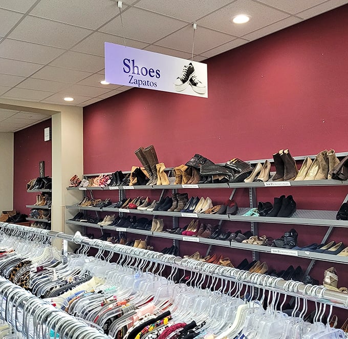 Not just shoes, but possibilities&mdash;each pair waiting for the Cinderella moment when someone declares, "These were made for walking... with me!"