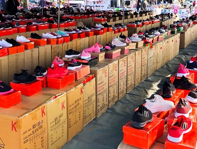Sneaker heaven stretches to the horizon&mdash;a footwear fiesta where brand-new kicks await at prices that won't kick your budget.