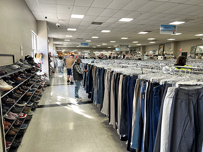 The men's department &ndash; where denim dreams come true and yesterday's fashion becomes tomorrow's vintage statement piece.