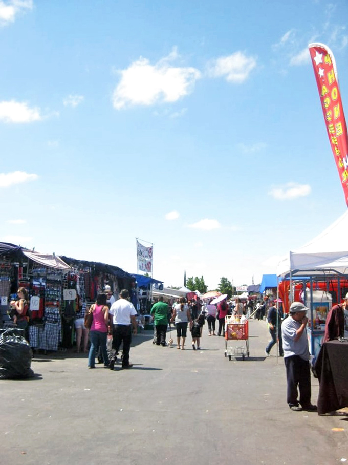 Blue skies and bargain hunting go hand in hand at the outdoor sections, where patience rewards the persistent shopper.
