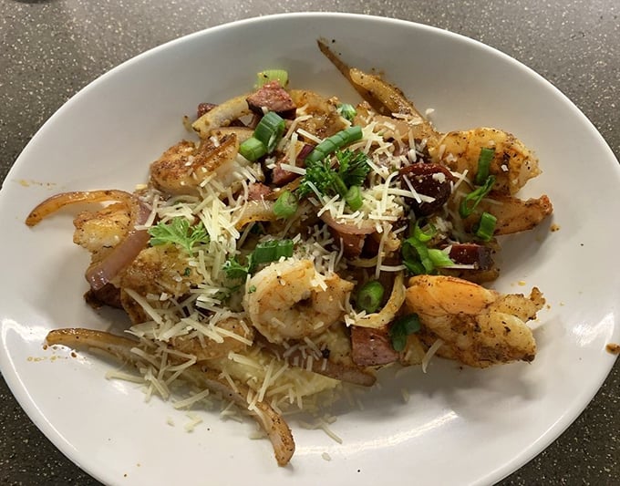 These aren't your grandmother's shrimp and grits &ndash; unless your grandmother was a culinary genius with a heavy hand on the seasoning.