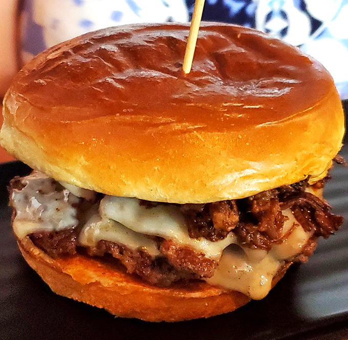 Melty cheese cascading over caramelized beef&mdash;this smash burger doesn't need a theme park ticket to create magical moments in Orlando.