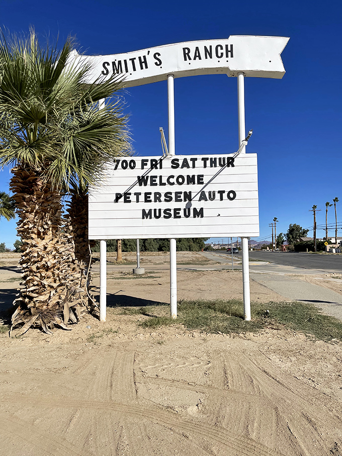 Smith's Ranch sign stands as a nostalgic reminder that in Twentynine Palms, even the advertisements have stories to tell and history to preserve.