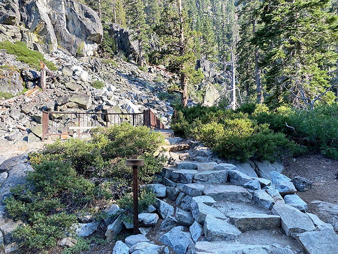 Stairway to heaven isn't just a Led Zeppelin song&mdash;it's these meticulously crafted stone steps leading to Eagle Falls' breathtaking views.