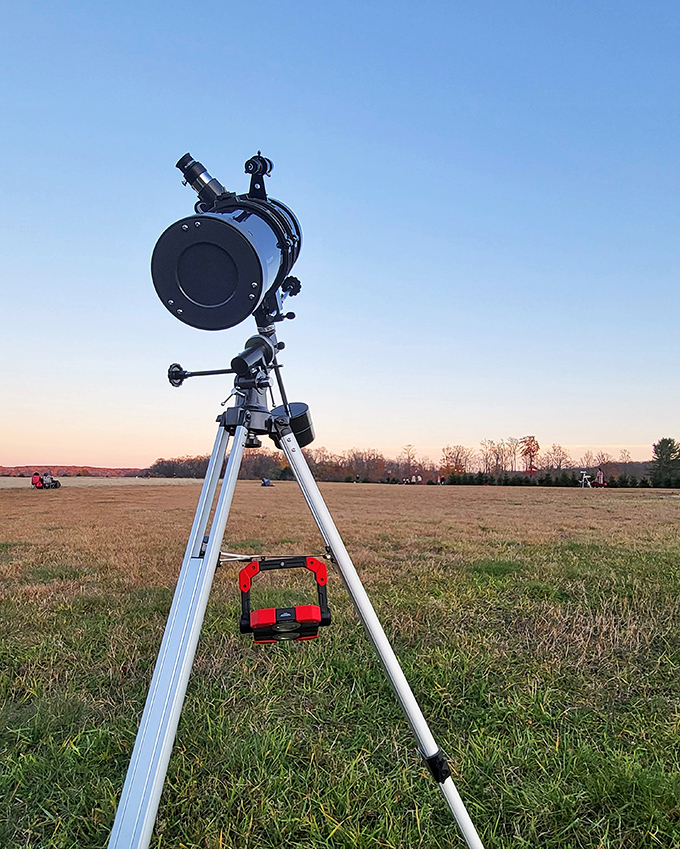 Astronomy's front-row seat. This telescope stands ready to reveal cosmic secrets that city dwellers can only dream of seeing.