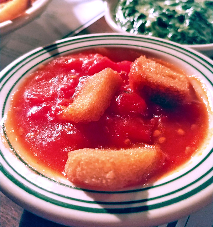 The stewed tomatoes might be the unsung heroes of The Pine Club experience&mdash;sweet, tangy, and somehow both homey and sophisticated.
