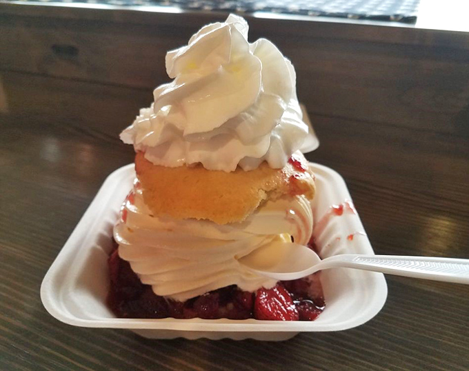 Berry shortcake architecture at its finest&mdash;layers of sweetness that would make Frank Lloyd Wright weep with joy and reach for a bigger spoon.