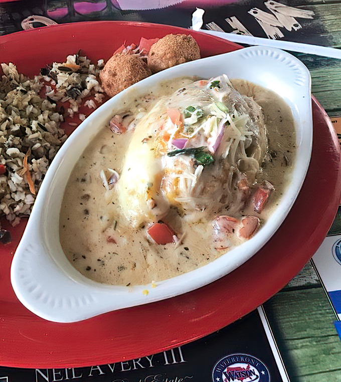 This isn't just seafood &ndash; it's a creamy, dreamy seafood masterpiece that makes you want to hug the chef and steal the recipe. 