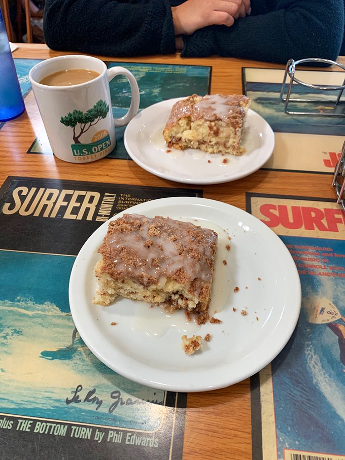 The legendary coffee cake that launches a thousand return visits&mdash;moist, cinnamon-swirled perfection that makes sharing a true test of friendship.