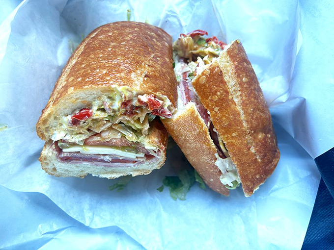 The legendary Godmother sandwich&mdash;where genoa salami, mortadella, capicola, and more hold a family reunion between two perfect slices of bread.
