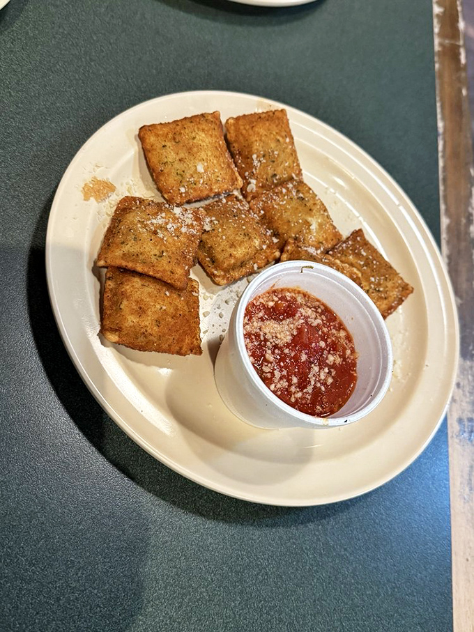 Toasted ravioli: St. Louis' gift to the appetizer world. Crispy on the outside, savory on the inside, and perfect for that pre-BBQ warm-up.