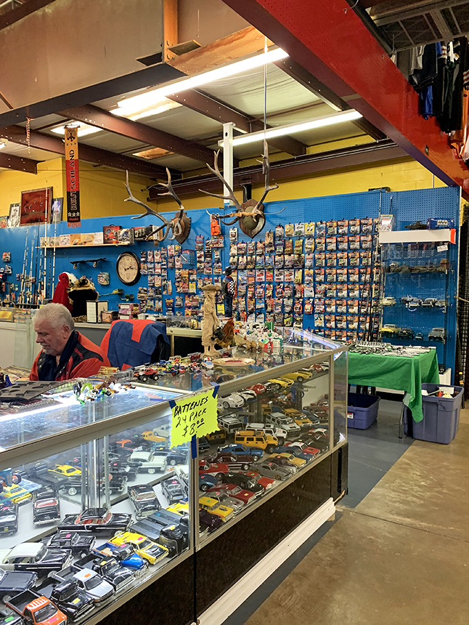 This vendor's miniature car collection would make Jay Leno weep with joy &ndash; decades of automotive history displayed under glass, waiting for collectors with gasoline in their veins.