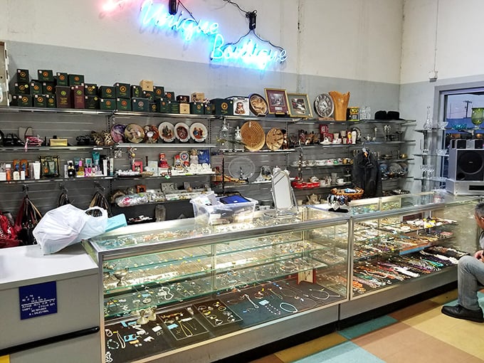 The jewelry counter gleams with possibility&mdash;one person's forgotten accessory is another's vintage statement piece.