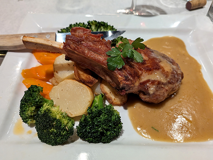 This veal chop looks like it's auditioning for a starring role in "Meat: The Movie"—and absolutely nailing the part.