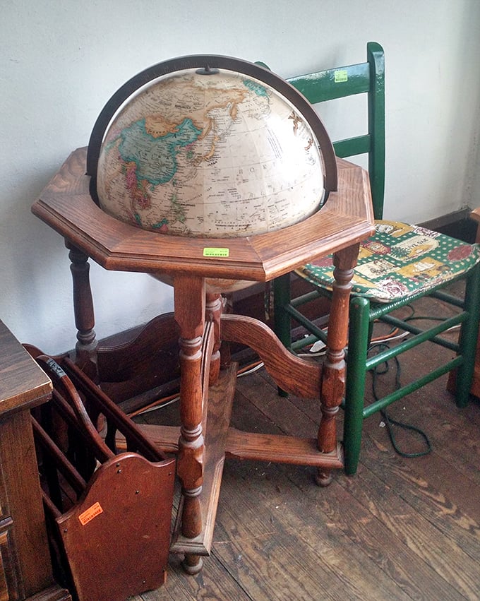 Not just a globe, but a time machine to geography class circa 1975, when countries had different names and hope for your sense of direction.