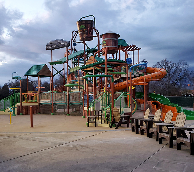 Sequoia Springs at Adventure Park proves retirement doesn't mean the end of slides and splashes&mdash;just more dignified screaming on the way down.