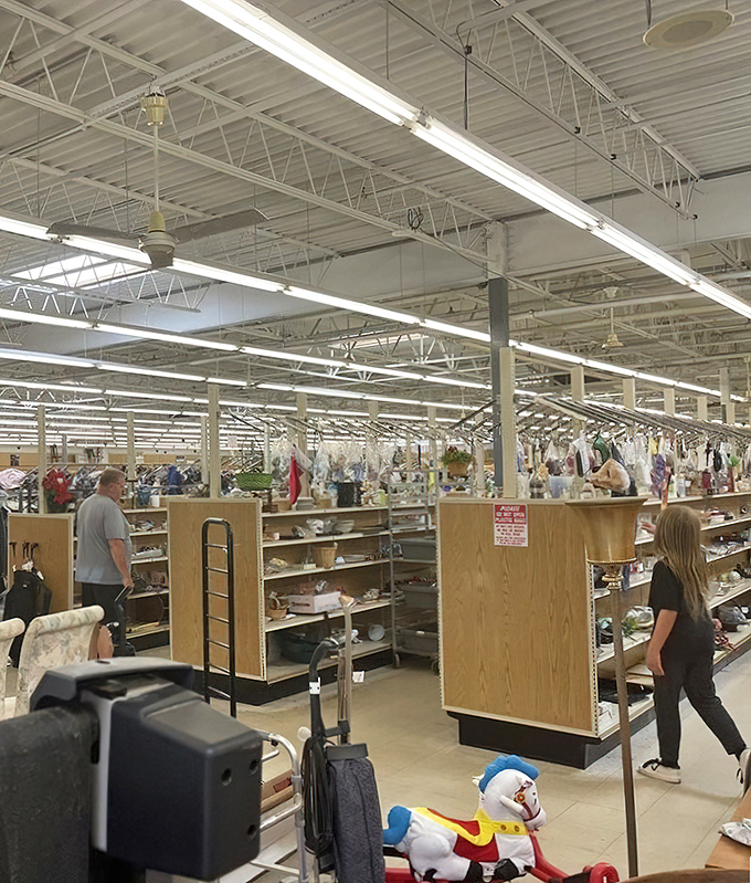 The thrill of the hunt in action&mdash;shoppers navigating aisles where yesterday's discards become today's must-haves.