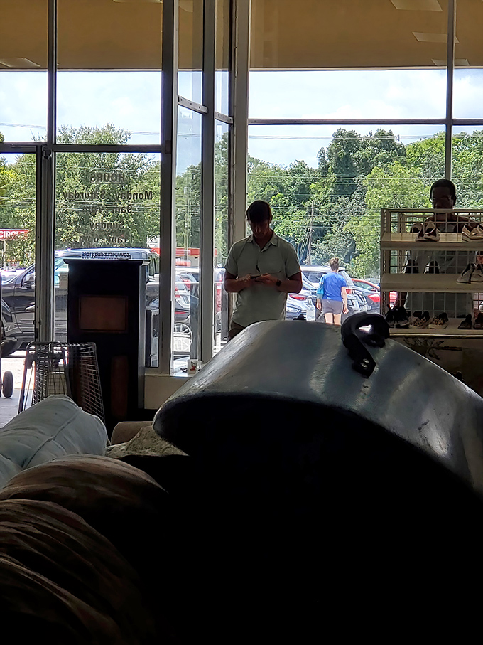 Bright, airy interiors make browsing a pleasure rather than a chore. Natural light floods in through floor-to-ceiling windows.