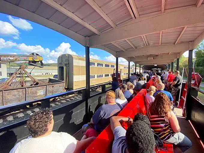 The open-air car offers the best seats in the house&mdash;no windows between you and those postcard-worthy Ohio valley views that no smartphone can truly capture.