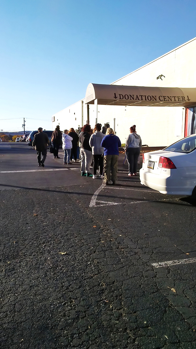 The donation line forms early at CommunityAid, where one person's spring cleaning becomes another's treasure hunt&mdash;the circle of stuff continues.