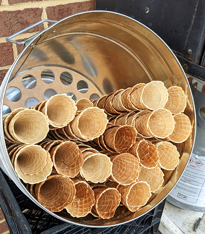 Not just cones, but history in edible form. These handcrafted waffle vessels are the unsung heroes of the ice cream experience.