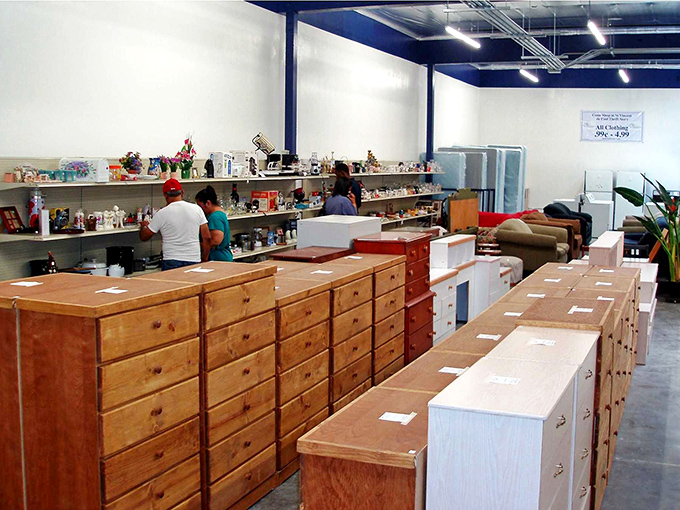 Drawer after drawer of solid wood craftsmanship. Remember when furniture wasn't assembled with an Allen wrench and silent cursing? Pepperidge Farm remembers.