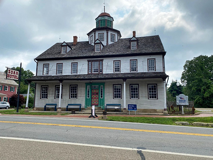 This stately hotel once hosted weary canal travelers who probably never imagined their pit stop would become legendary.