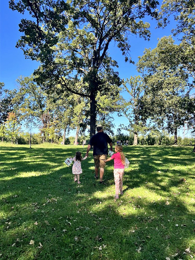 Sunlight filters through the orchard trees, creating the perfect backdrop for family memories. Nature's grocery store has never looked so inviting.